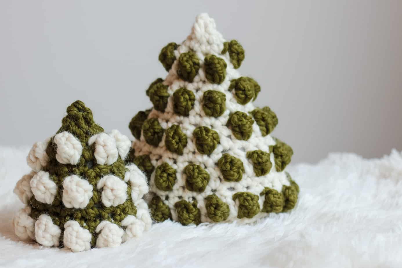 Crochet Christmas Bobble Tree free crochet pattern - Nana's Crafty Home
