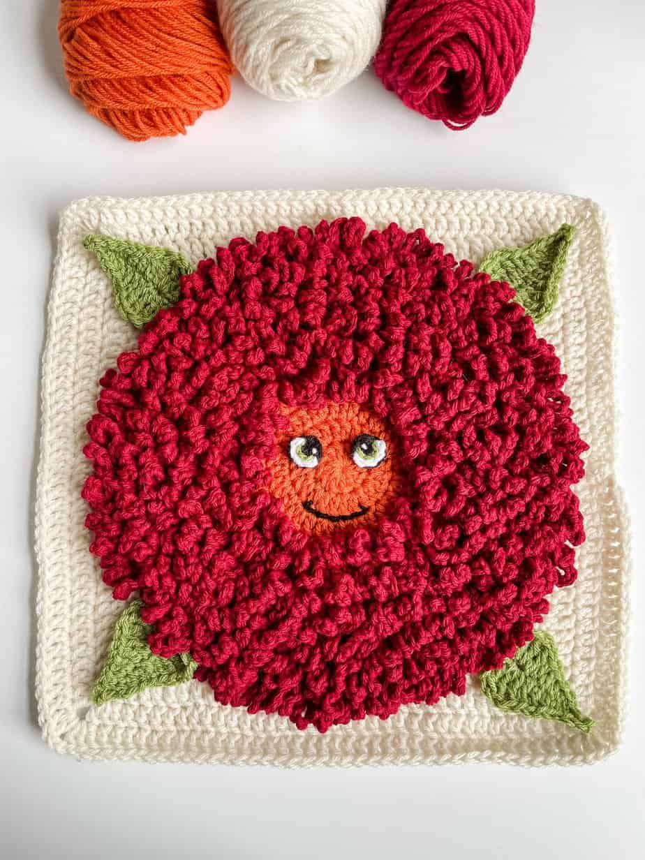 Crochet Fall Flower Granny Square free crochet pattern
