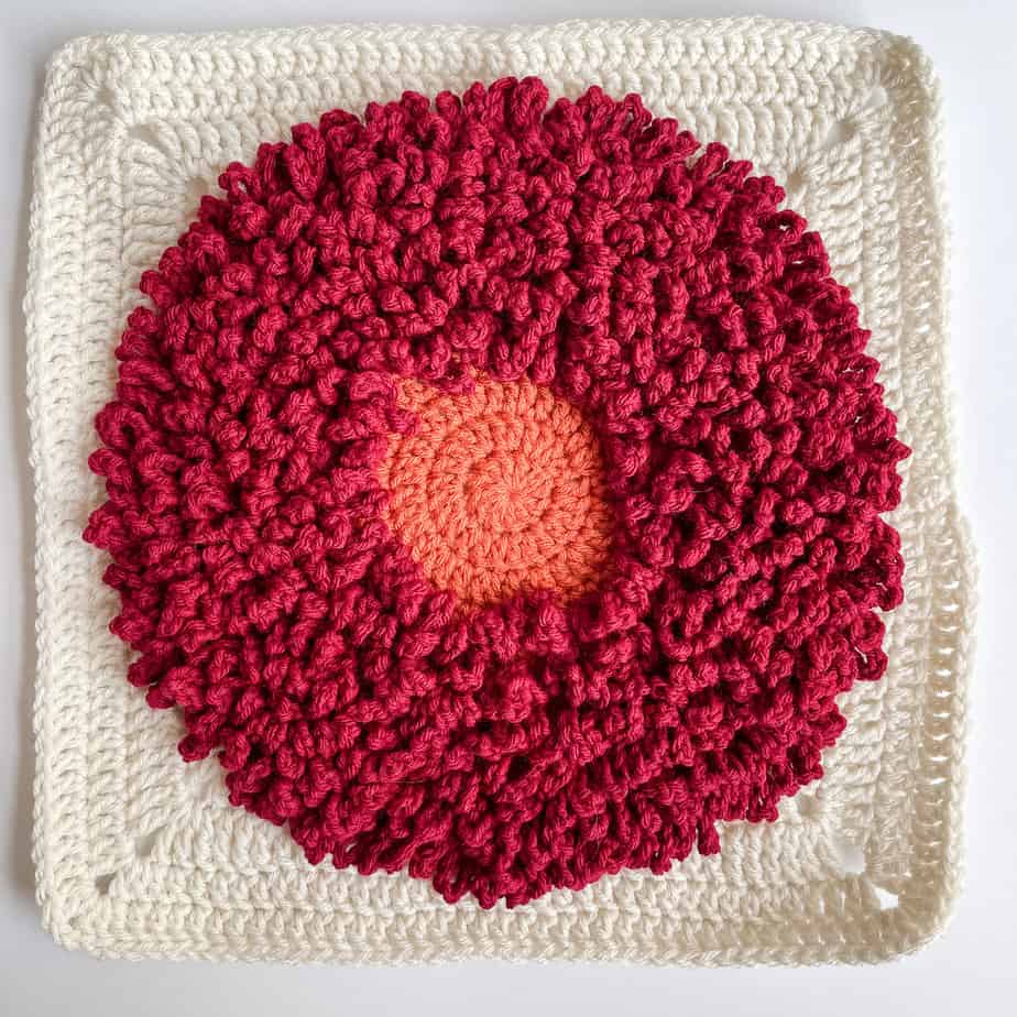 Crochet Fall Flower Granny Square free crochet pattern