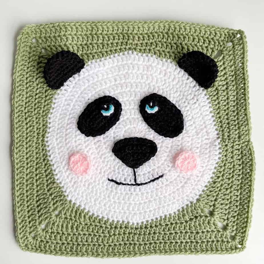 Panda Crochet Square | Wildlife Animal Square CAL Part 1