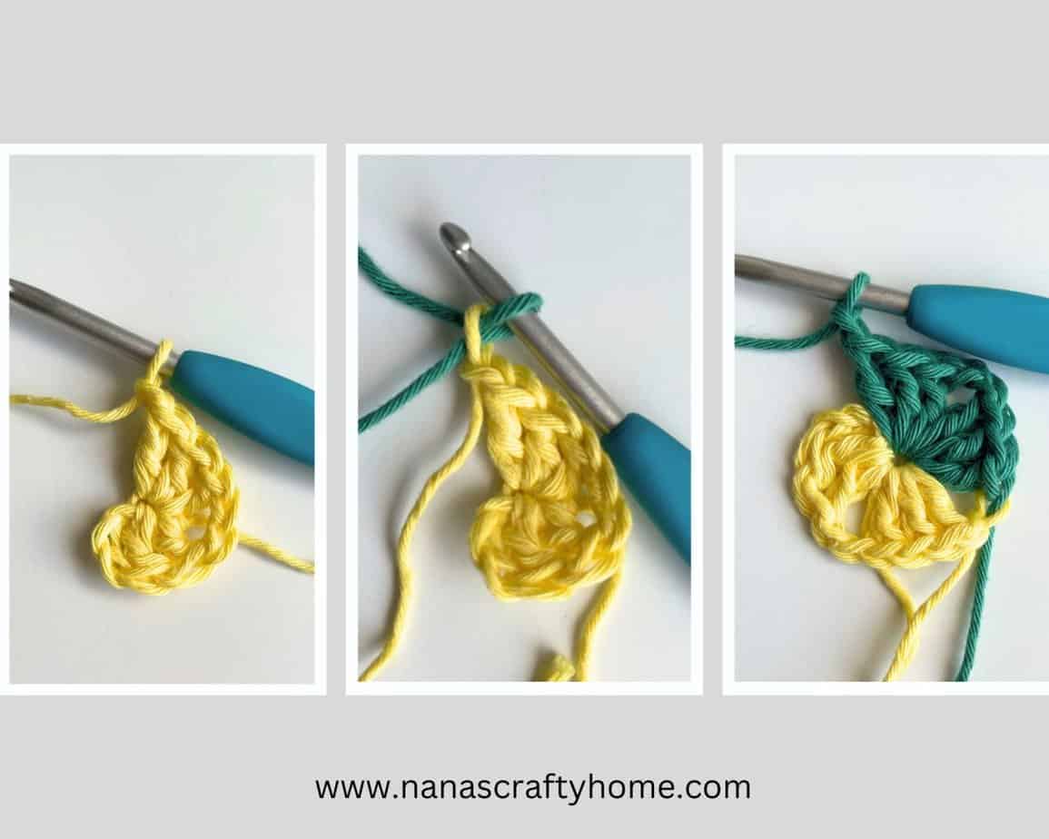 Two Color Granny Square | Half and Half Granny free pattern