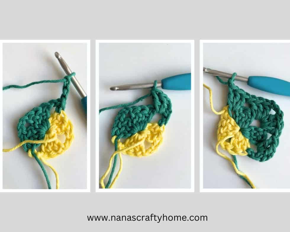 Two Color Granny Square | Half and Half Granny free pattern