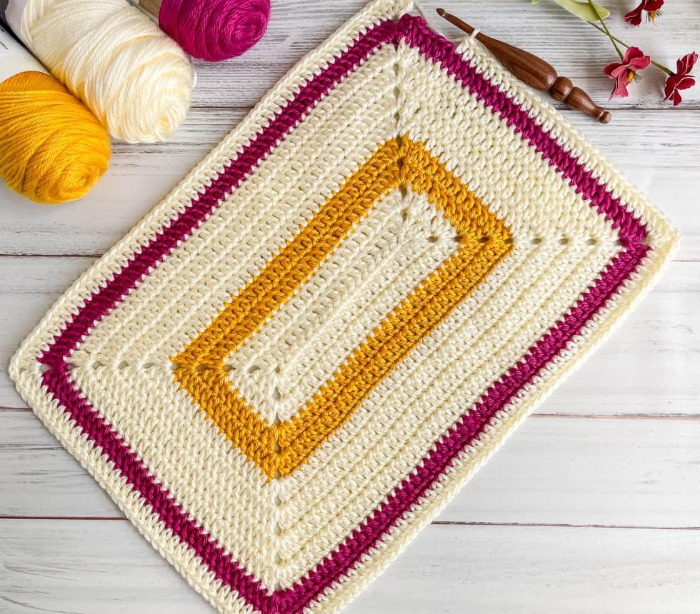 Crochet Rectangle Blanket in ANY size! So Easy! - Nana's Crafty Home