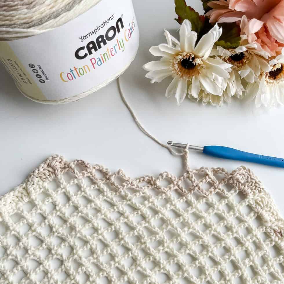 Crochet Cover Up C2C Mesh Crochet Poncho Pattern - Nana's Crafty Home