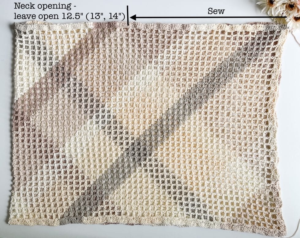 Crochet Cover Up C2C Mesh Crochet Poncho Pattern - Nana's Crafty Home